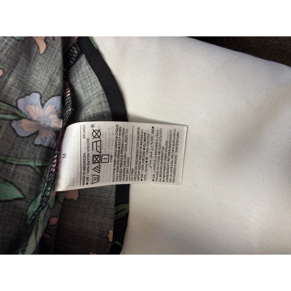 GAP | Dresses | Gap Black Floral Bird Print Shift Dress Bell Sleeve ...